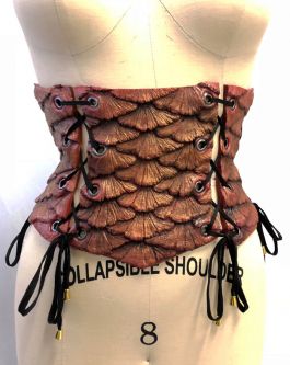Red Russet Mermaid Scale Corset