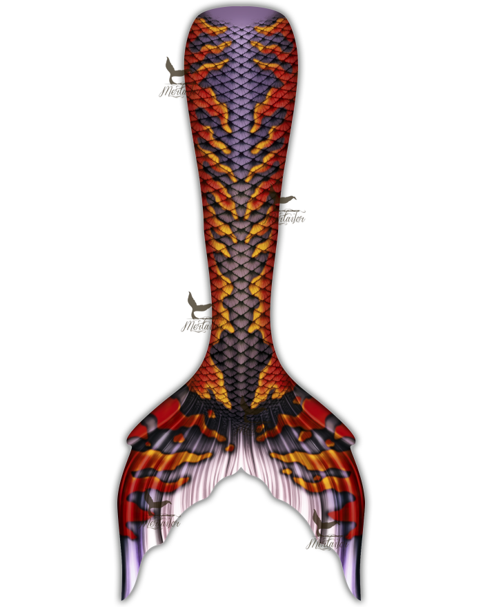 Onyx Siren Adult Guppy Mermaid Tail Skin Made by Mertailor