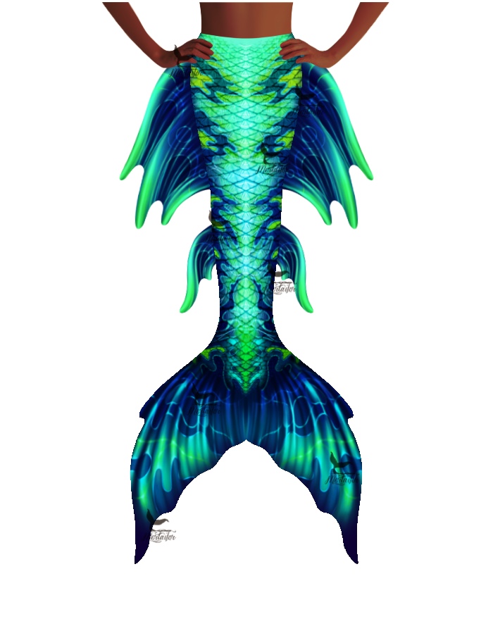 Lime Envy Merman or Mermaid Arm Sleeves (Set of 2)